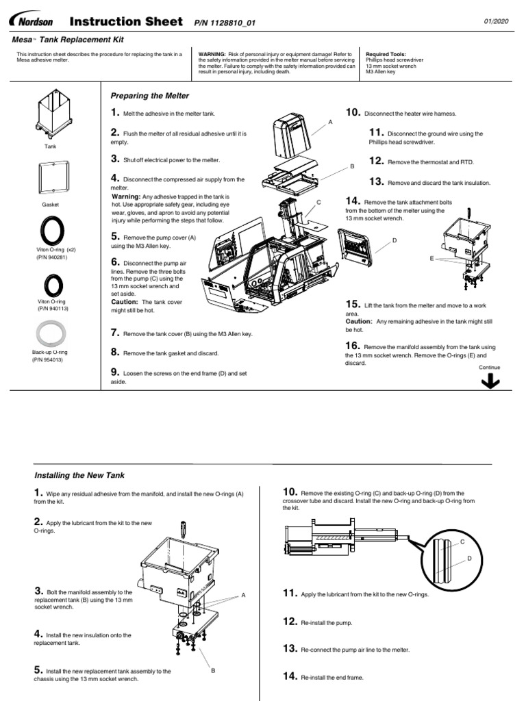 Mesa Tank Replacement Instructions | PDF | Screw | Manufactured Goods