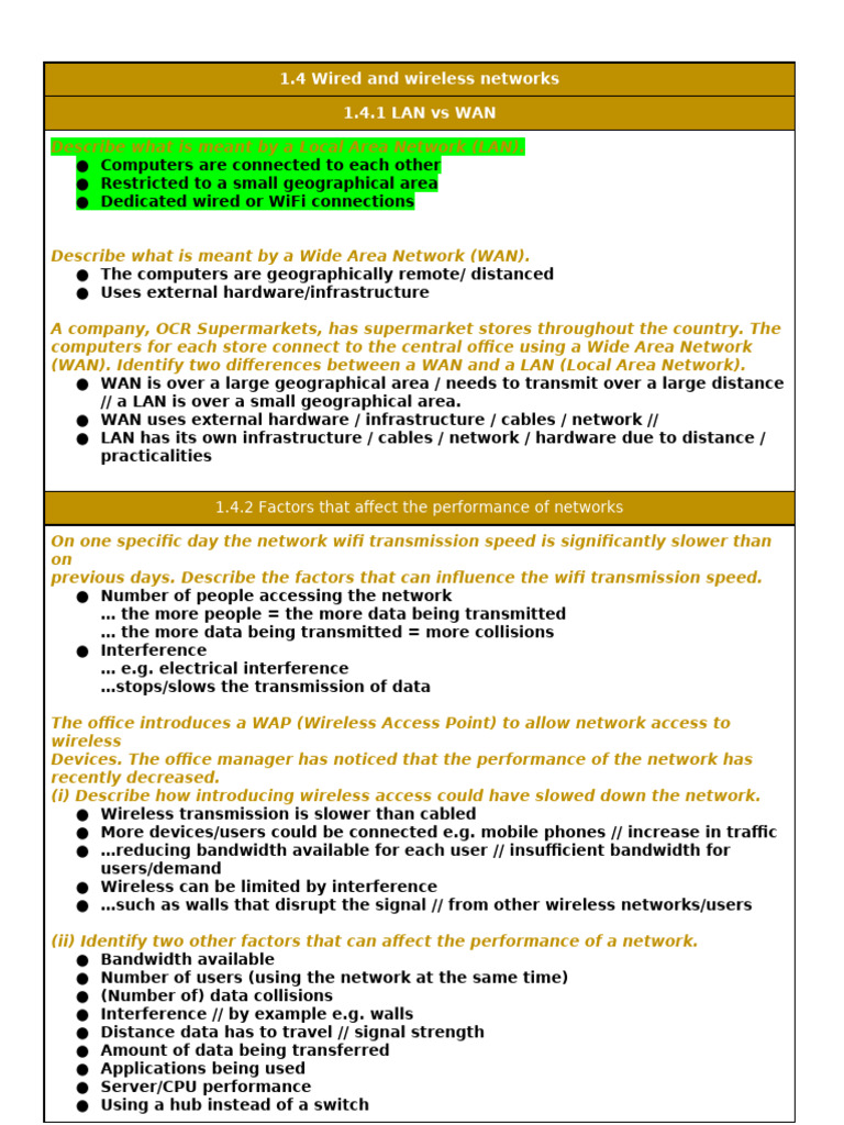 LAN vs WAN: Network Performance Factors | PDF | Computer Network | Client–Server Model