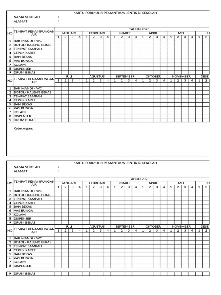 Kartu Jumantik Sekolah | PDF