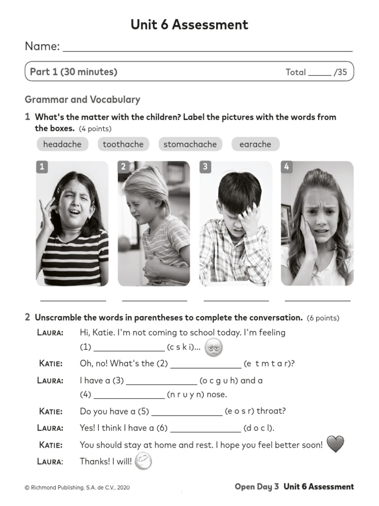 Unit 6 Assessment: Health and Ears | PDF | Ear | Senses
