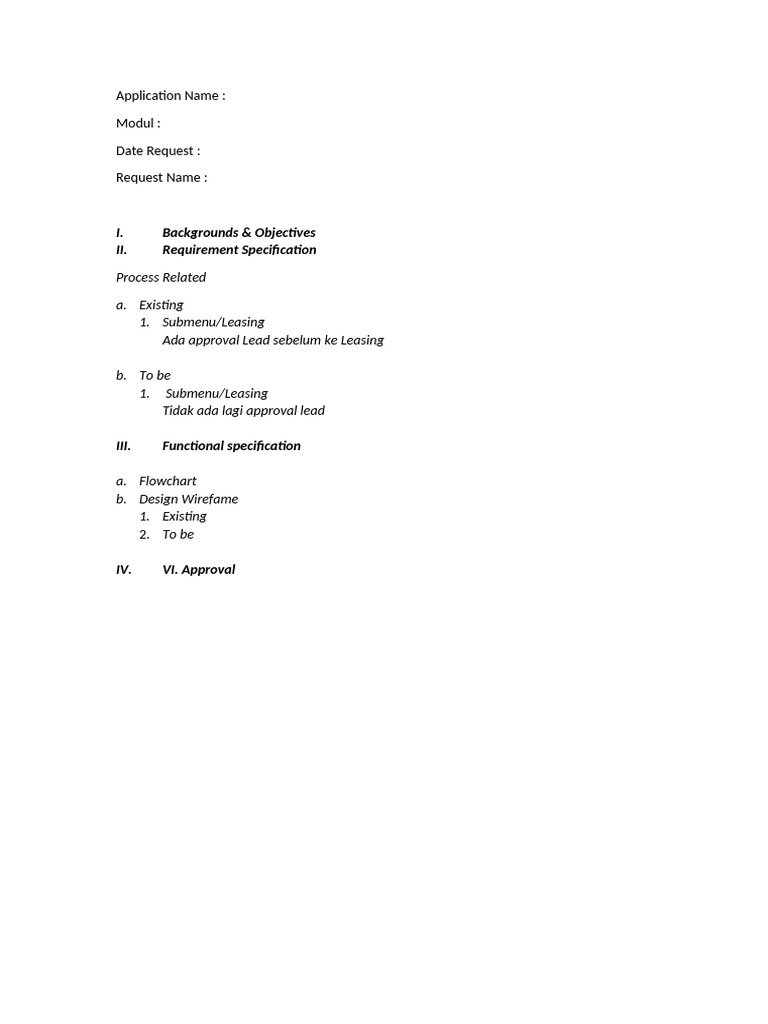 Format Mini FSD-Draft | PDF