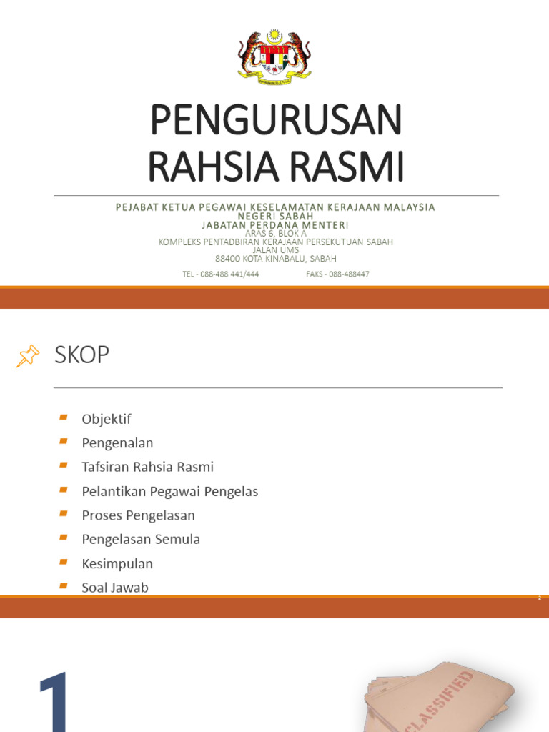 Pengurusan Rahsia Rasmi | PDF