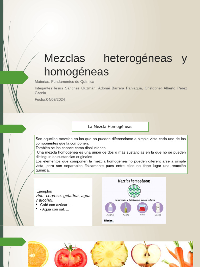 Mezclas Heterogéneas y Homogéneas | PDF