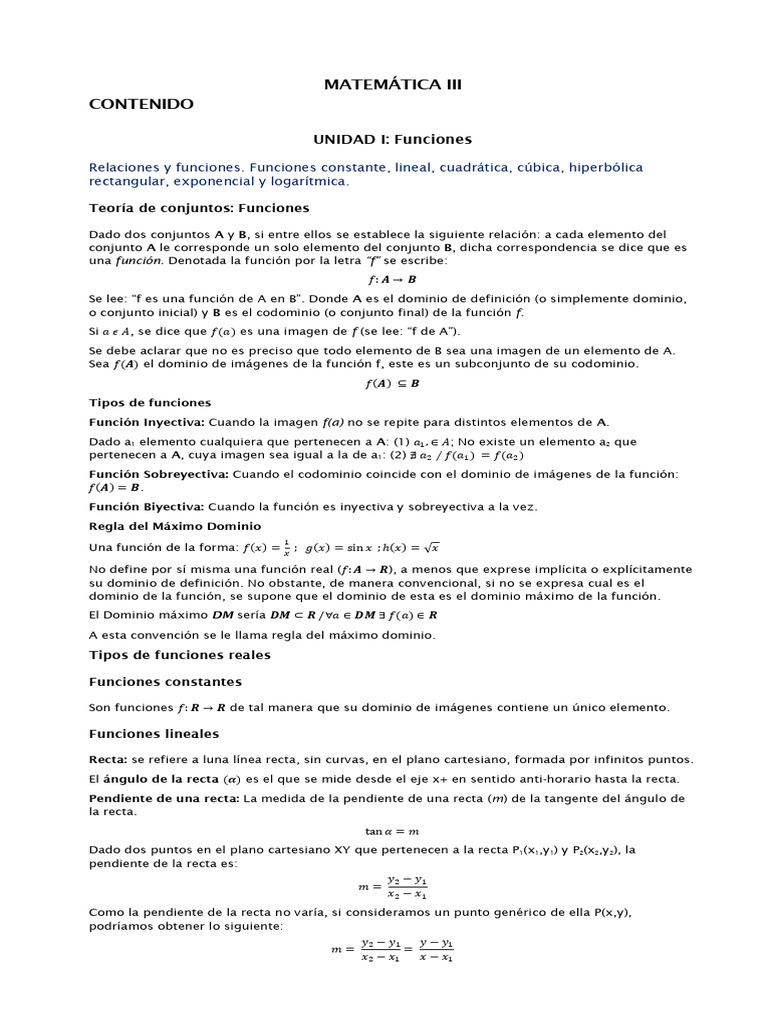 Resumen. Matemáticas III | PDF | Elipse | Derivado
