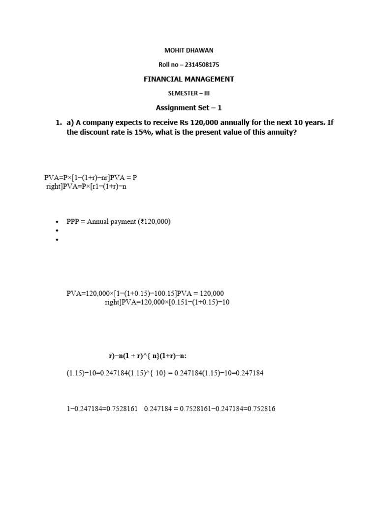 Present Value and Financing Sources Guide | PDF | Net Present Value ...