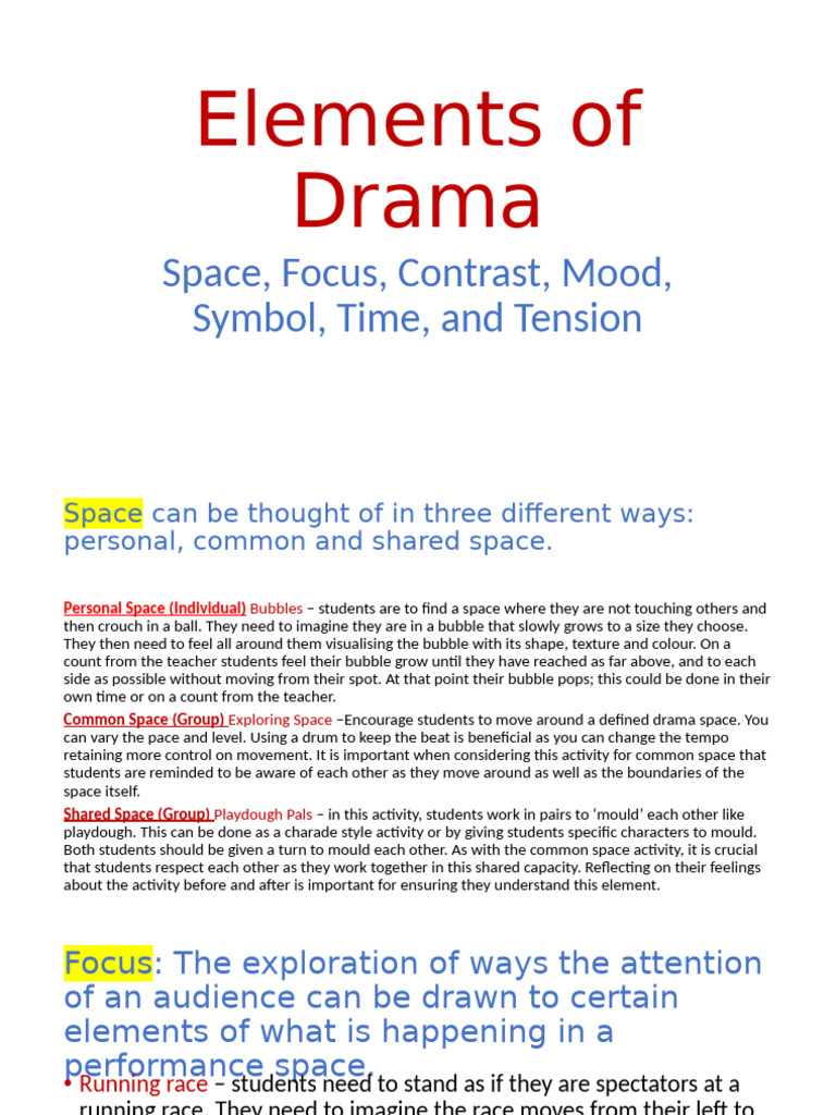 Elements of Drama | PDF