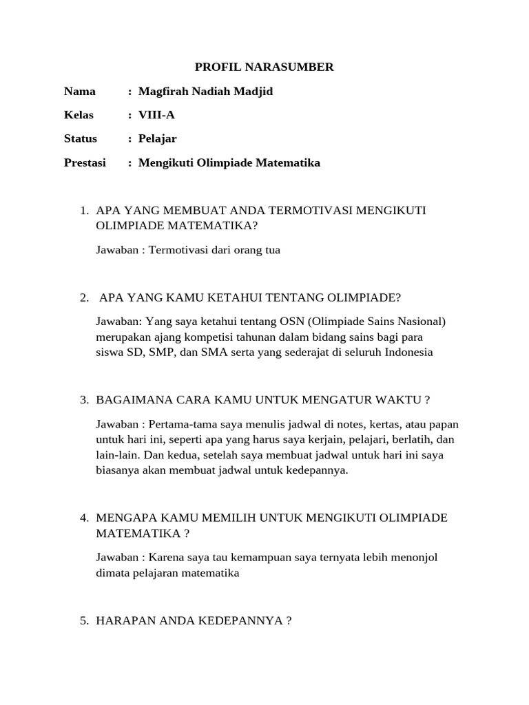 Profil Narasumber | PDF