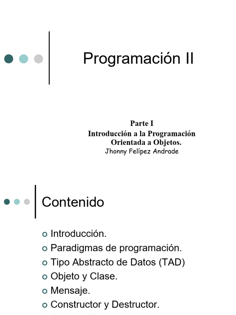 Introducción a POO | PDF | Objeto (informática) | Programación orientada a objetos