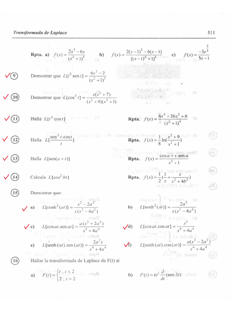 Deber #1 U3 Transformada de Laplace | PDF