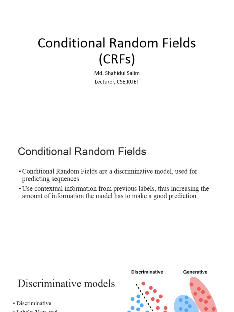 Conditional Random Fields Crfs Pdf Algorithms Artificial