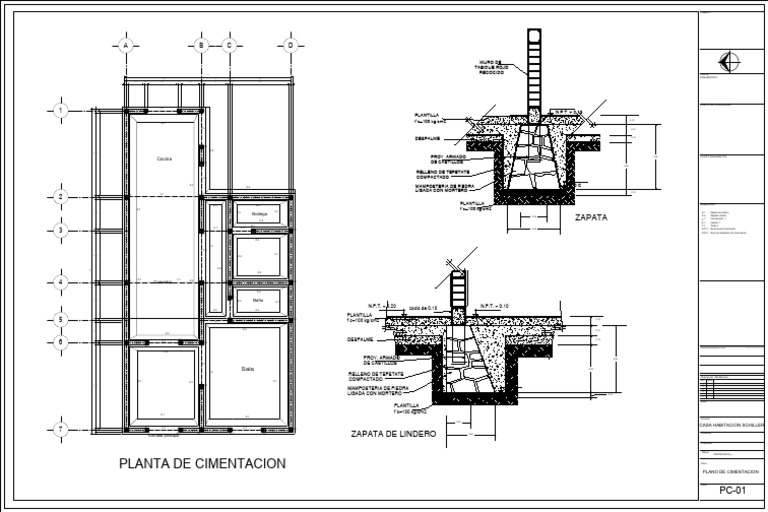Plano de Cimentación | PDF | Diseño arquitectonico | Arquitectura