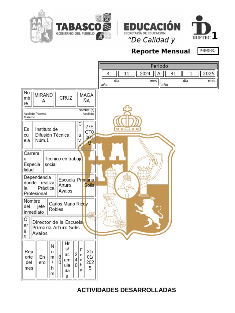Reporte Mensual PP 2024 | PDF