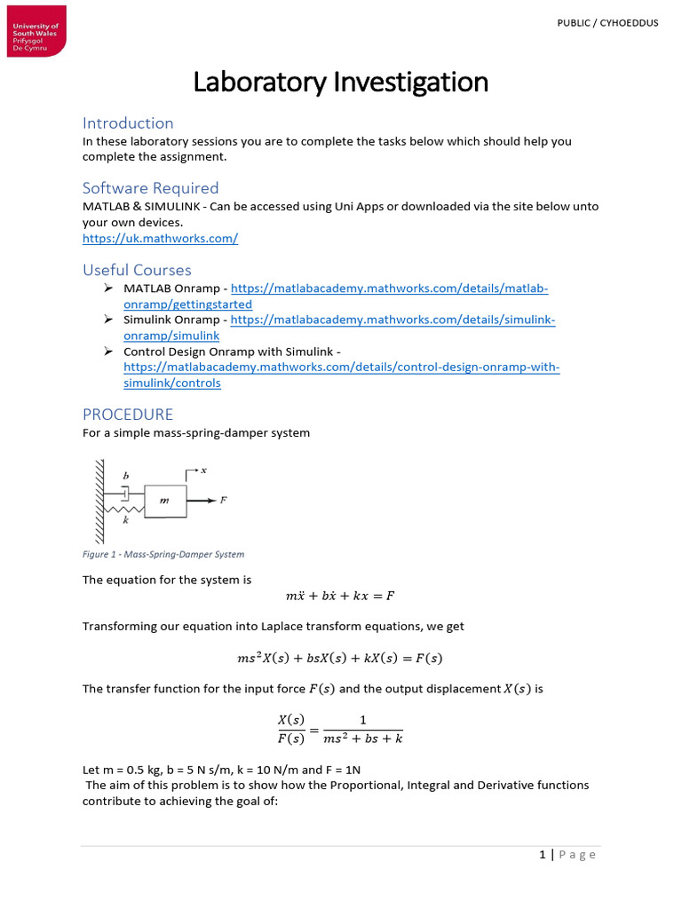 Control & Instrumentation - Laboratory Investigation | PDF | Computer ...