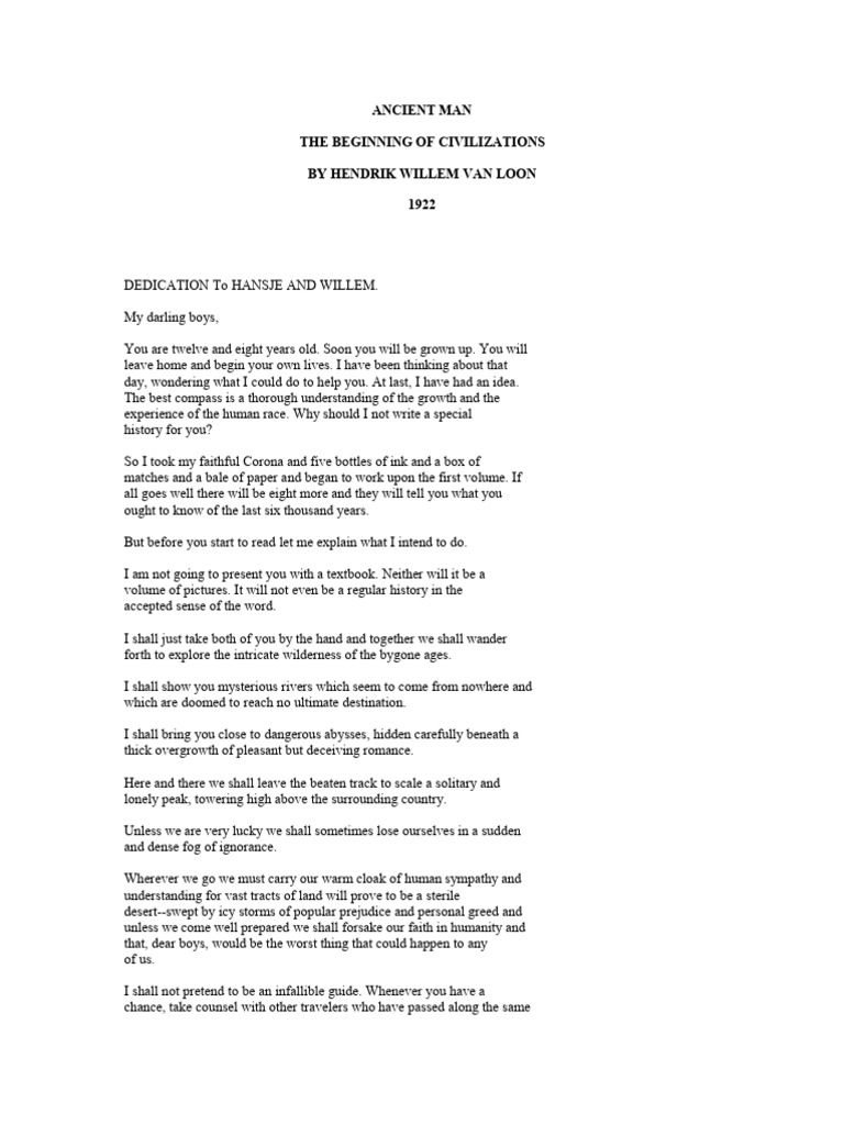 Ancient Man - The Beginning of Civilizations by Van Loon | PDF | Osiris ...