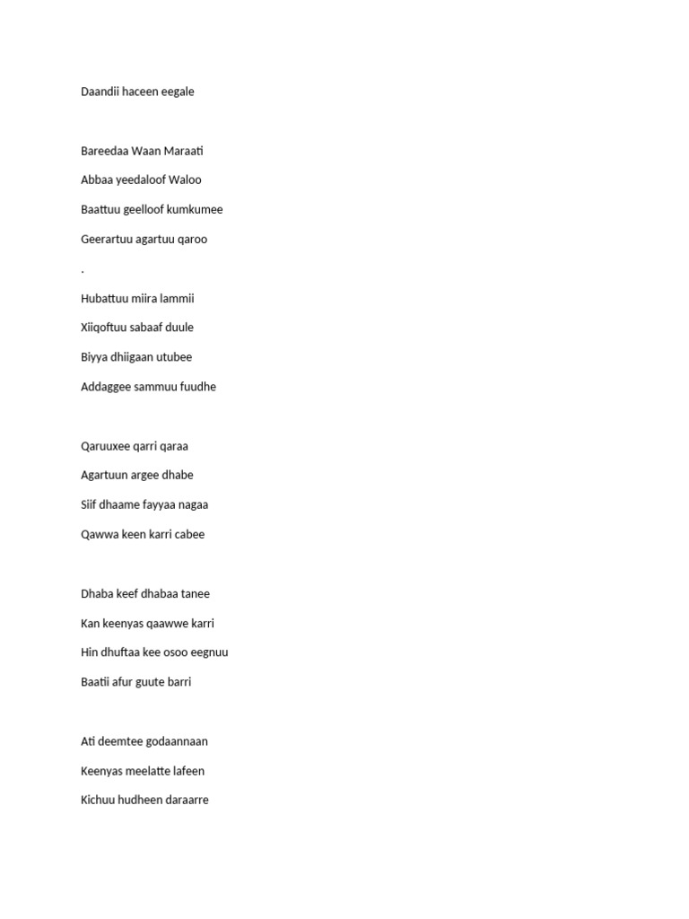 Daandii Haceen-WPS Office | PDF