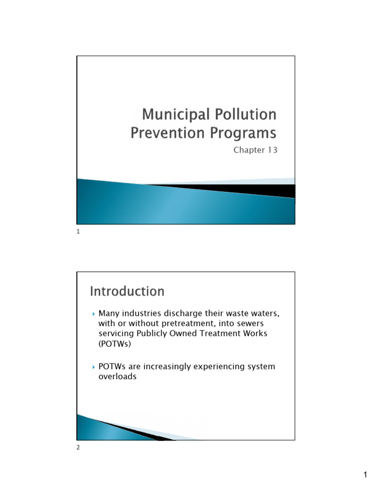 CH 13 - Municipal P2 Programs Power Point HANDOUTS | PDF | Waste ...