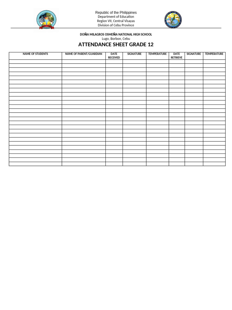 ATTENDANCE FOR MODULAR CLASS COVID | PDF