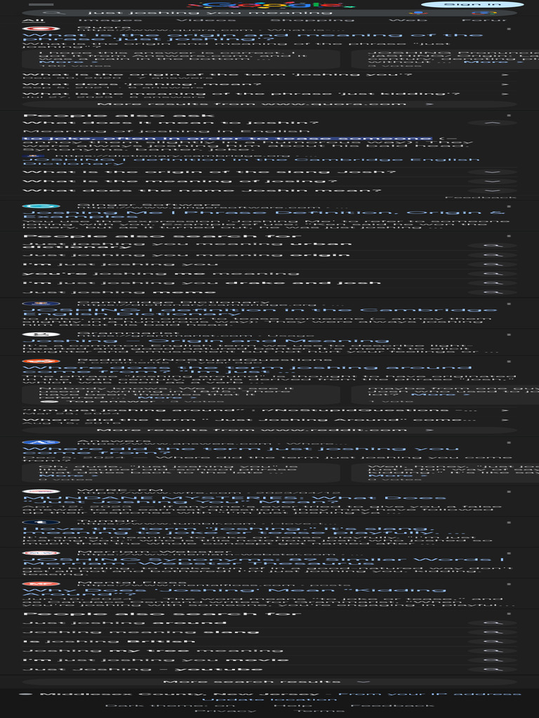 Just Joshing You Meaning - Google Search | PDF