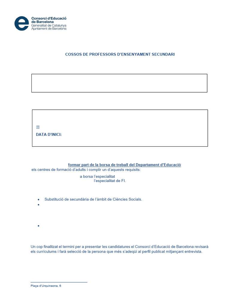 Gesec24!25!163 Cfa Ciutat Meridiana Scs | PDF