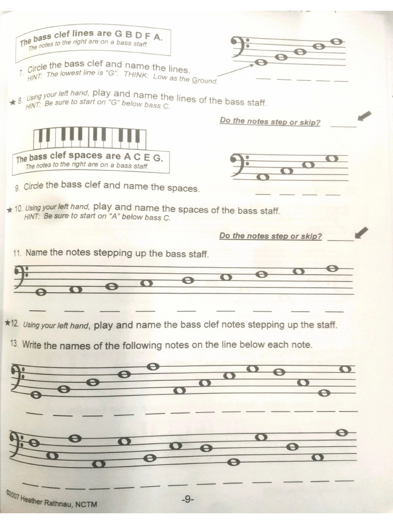 SIGHT READING 3 Grade F Clef | PDF