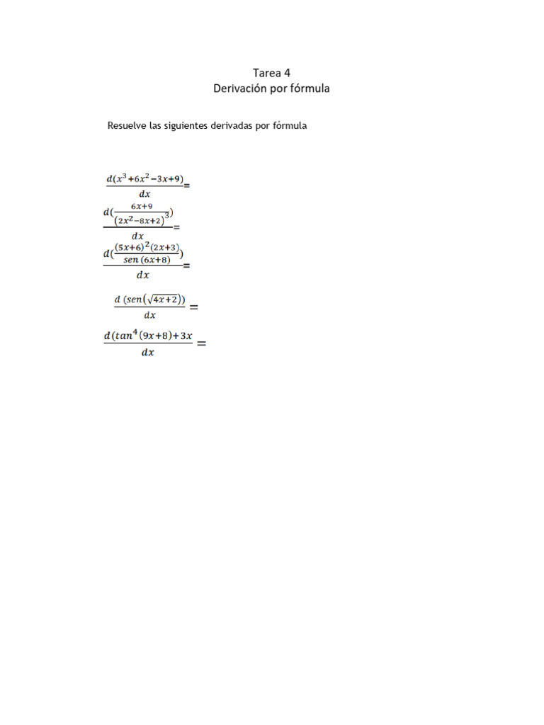 Tare 4 - Derivación Por Fórmula | PDF
