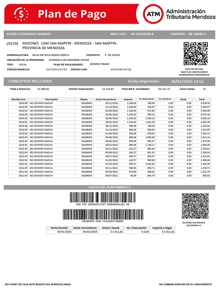 Plan de Pagos: Detalles y Cuotas | PDF | Finanzas y dinero | Tecnología financiera