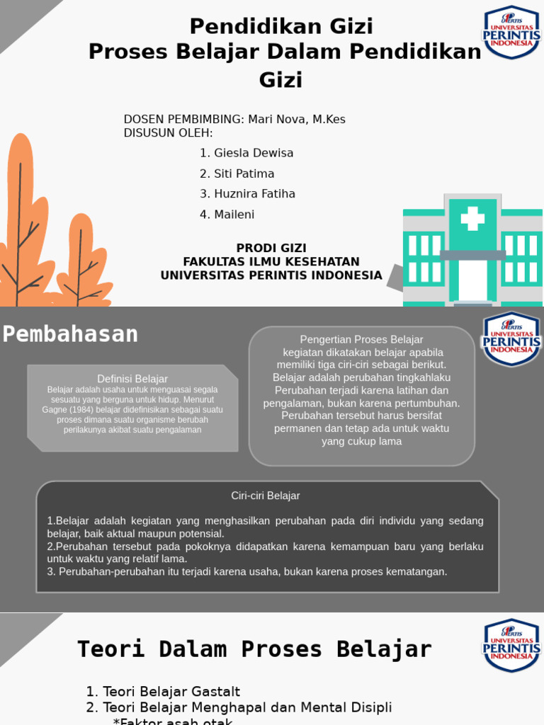 Proses Belajar dalam Pendidikan Gizi | PDF