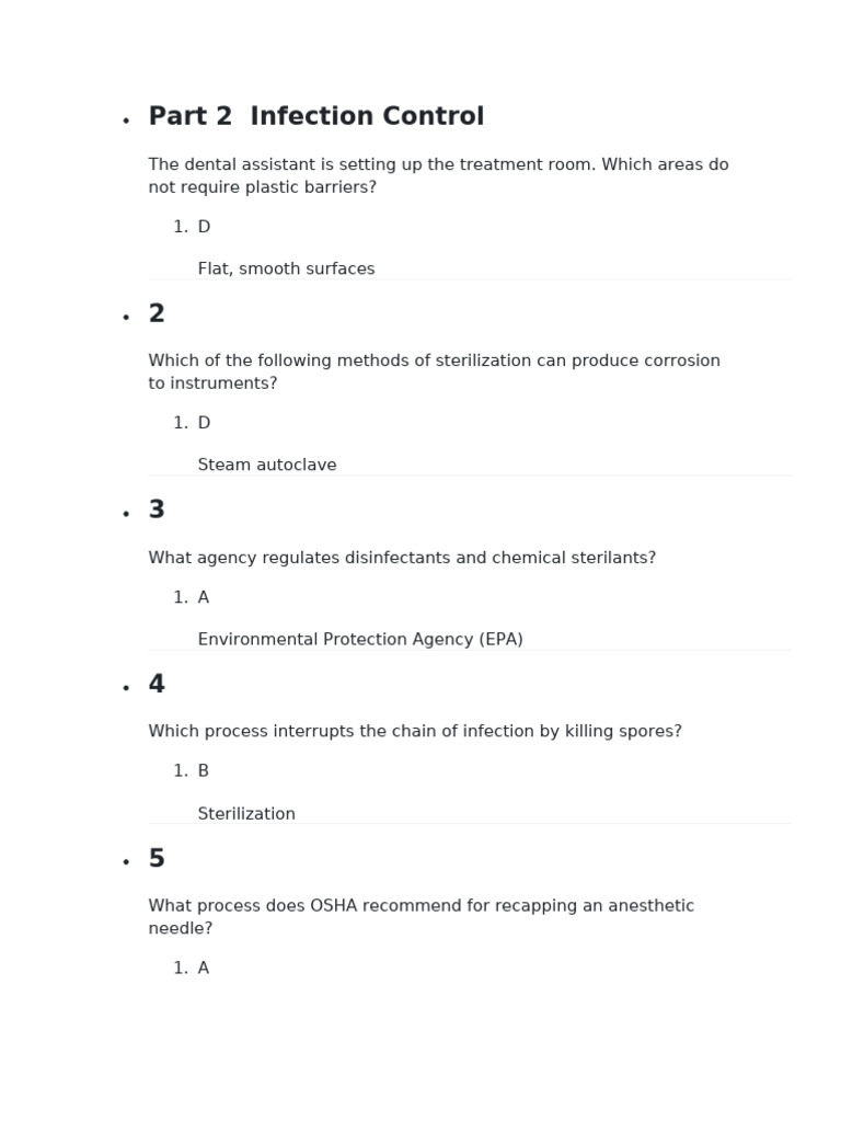 Infection Control Guidelines for Dental Assistants | PDF ...