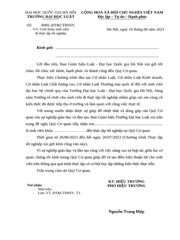 4. CV - Gioi thieu thuc tap K65 | PDF