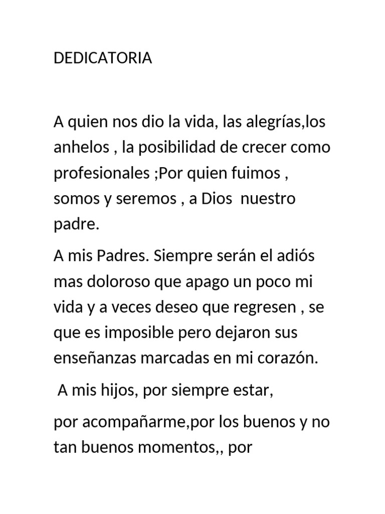 DEDICATORIA | PDF