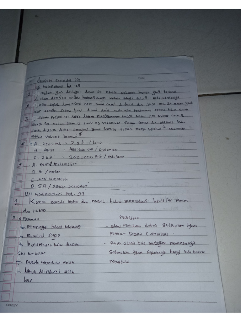 Jawaban Remedial Ipa | PDF