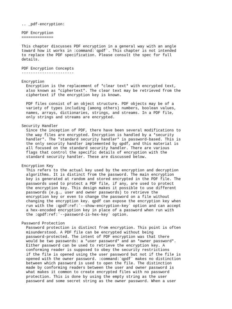 Encryption.rst | PDF | Password | Key (Cryptography)