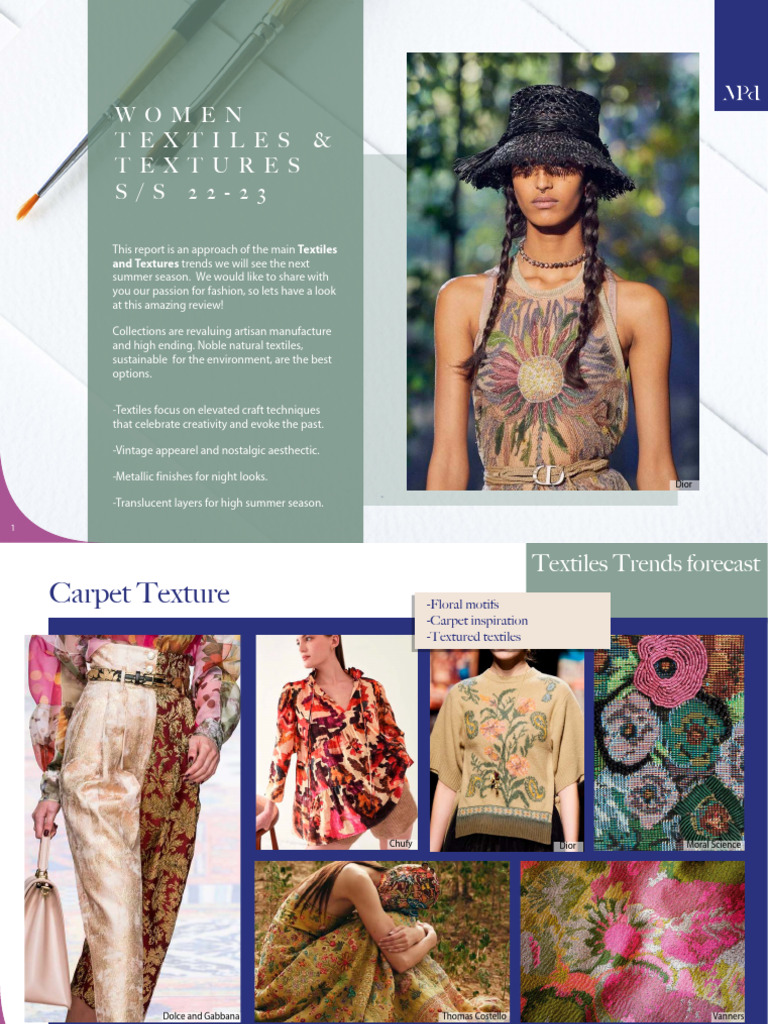 Textiles and Textures Trend Forecast SS 22-23 MPD LQ | PDF | Textiles | Embroidery