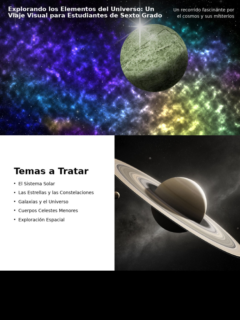 Elementos del Universo para Sexto Grado | PDF | Estrellas | Universo