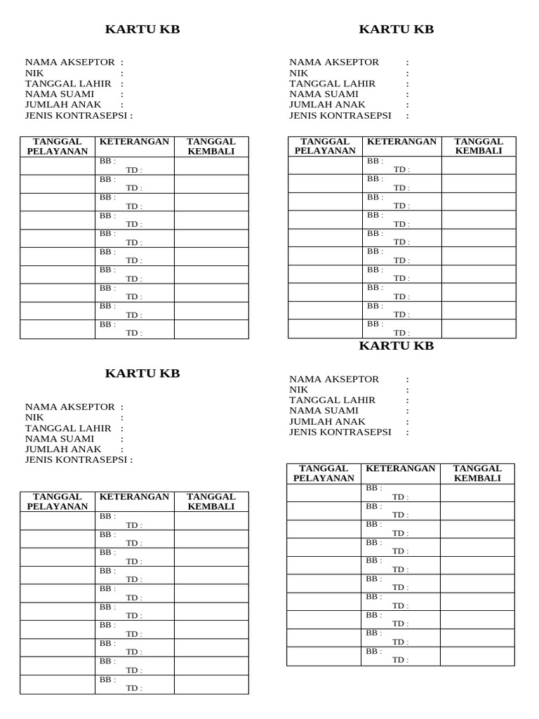 KARTU KB | PDF