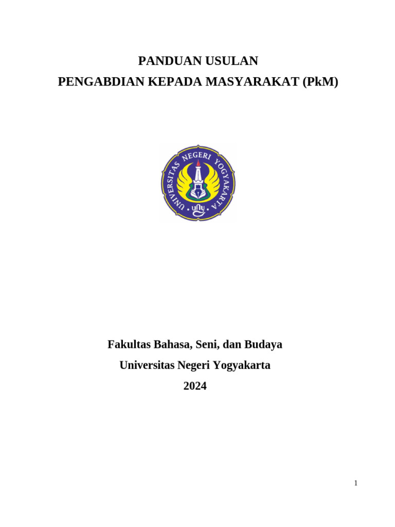 PANDUAN PKM FBSB UNY 2024 | PDF