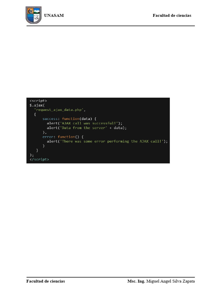 Sesión 42 | PDF | Ajax (Programación) | J Query