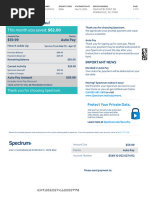 Spectrum Bill | PDF | Payments | Service Industries
