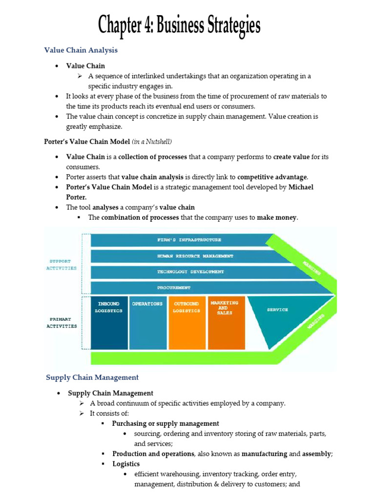 chapter-4-business-strategies | PDF | Value Chain | Procurement