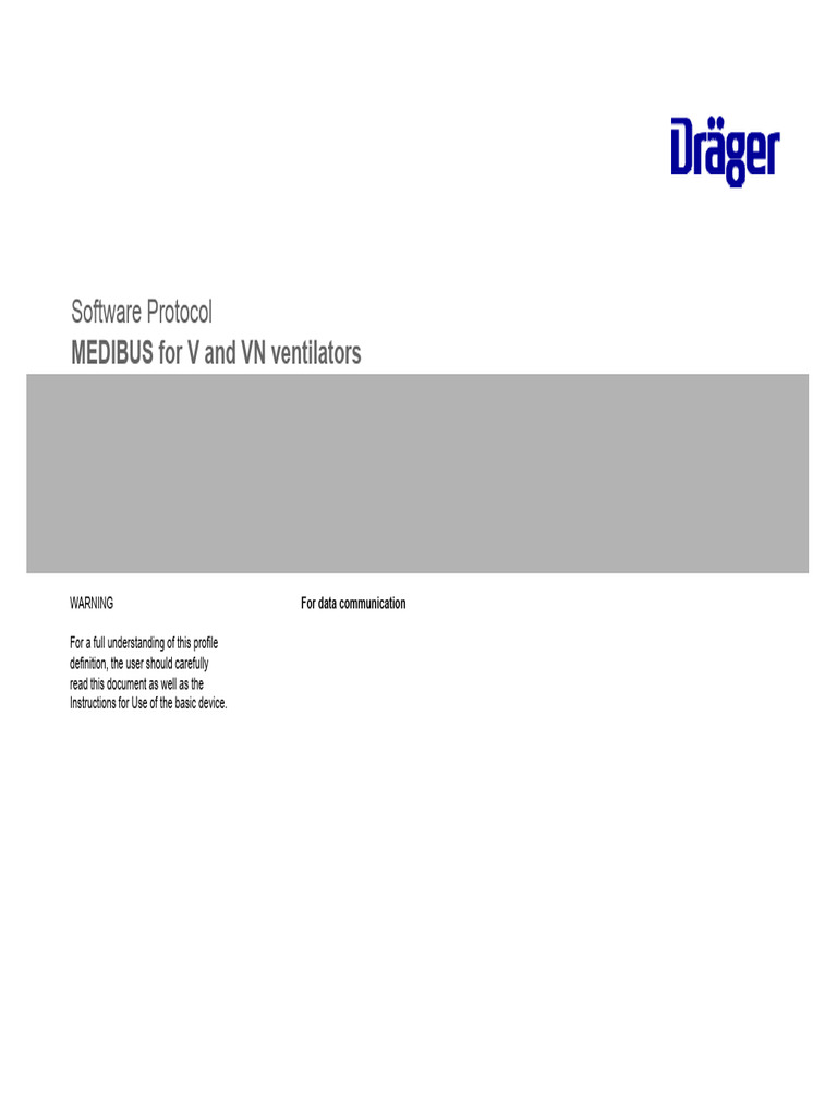 1 IFU SP Medibus For V300 Vent Software+Protocol 9039527 | PDF ...