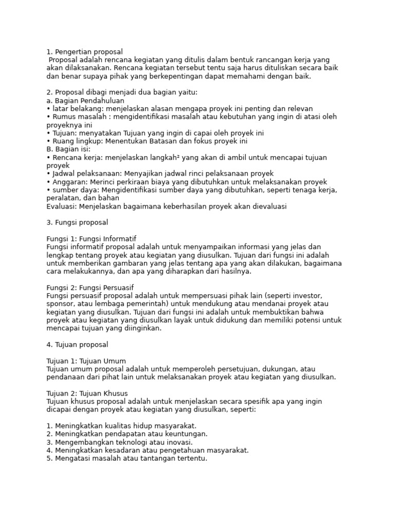 Pengertian Proposal | PDF