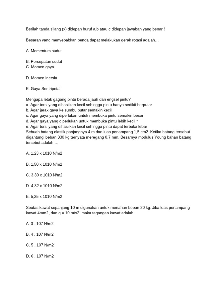 Soal Fisika Kelas XI | PDF