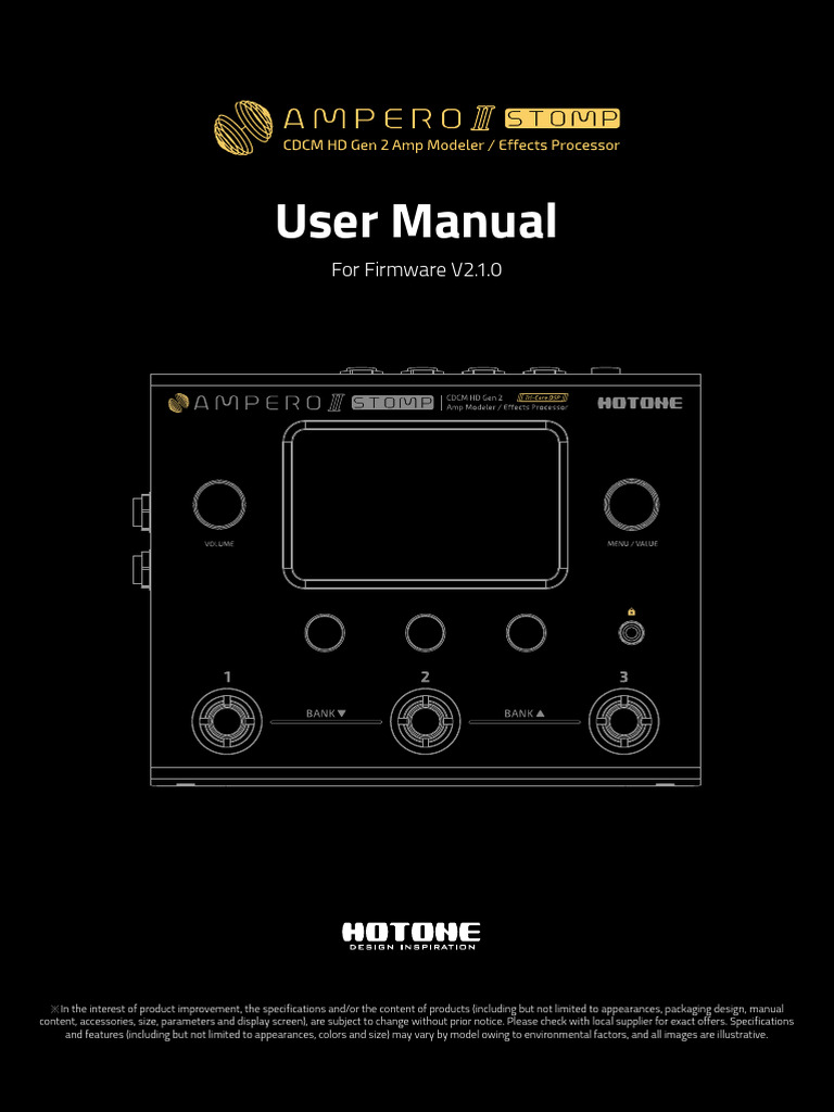 Ampero II Stomp - Online Manual - EN - Firmware V2.2.0.1737624701310 ...