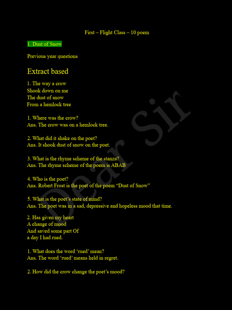CLASS 10 POEM ALL MATERIAL Live | PDF | Poetry | Tiger