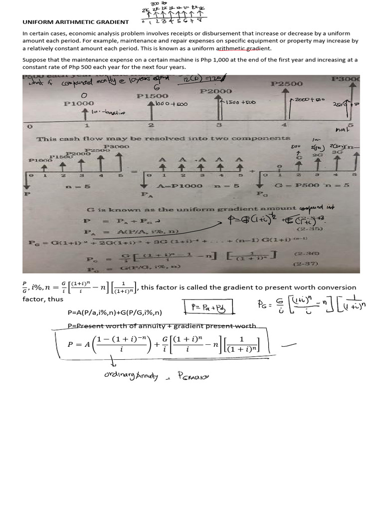 Uniform Arithmetic Gradient | PDF