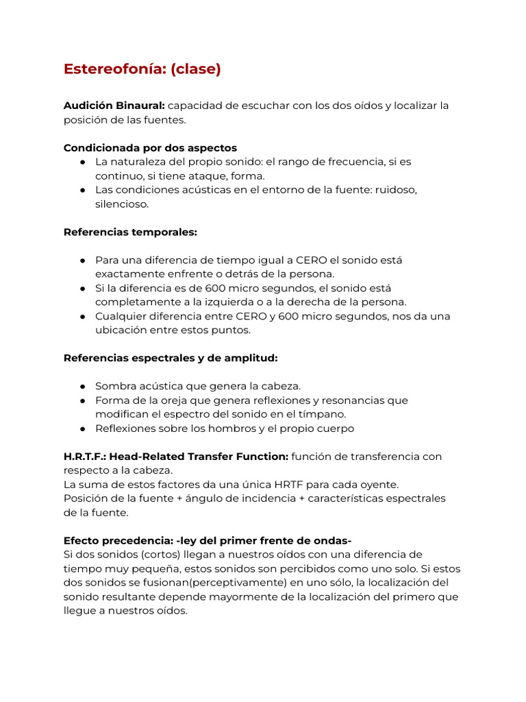 Resumen.u6 Sonido II | PDF | Sonido | Olas