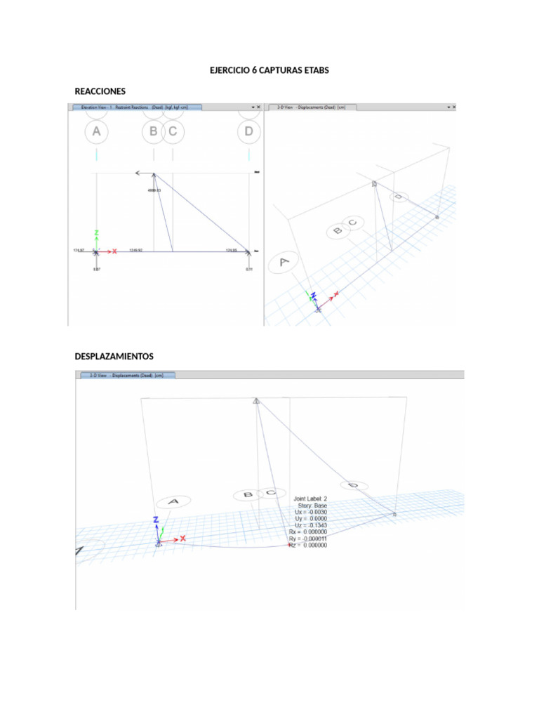 Ejercicio 6 Capturas Etabs | PDF