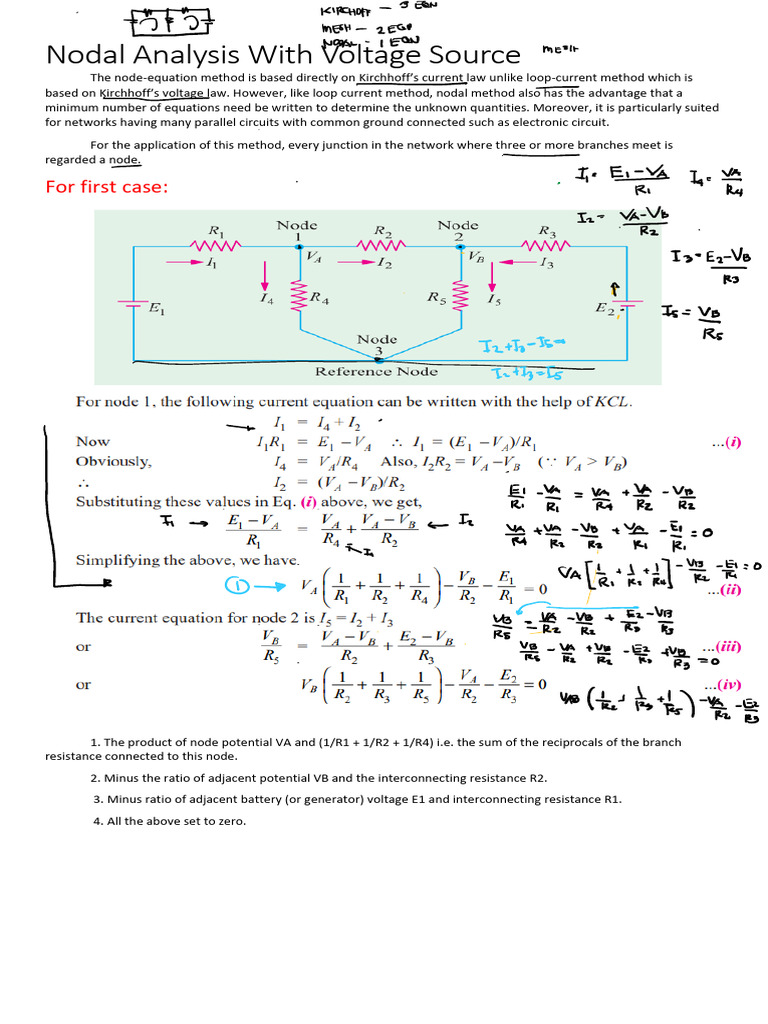 Nodal Analysis Method(2) | PDF