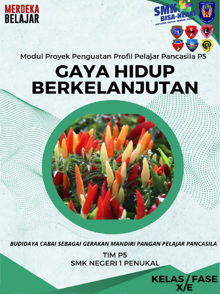 Modul p5 - SMKN 1 Penukal - Gaya Hidup Berkelanjutan Fase e | PDF