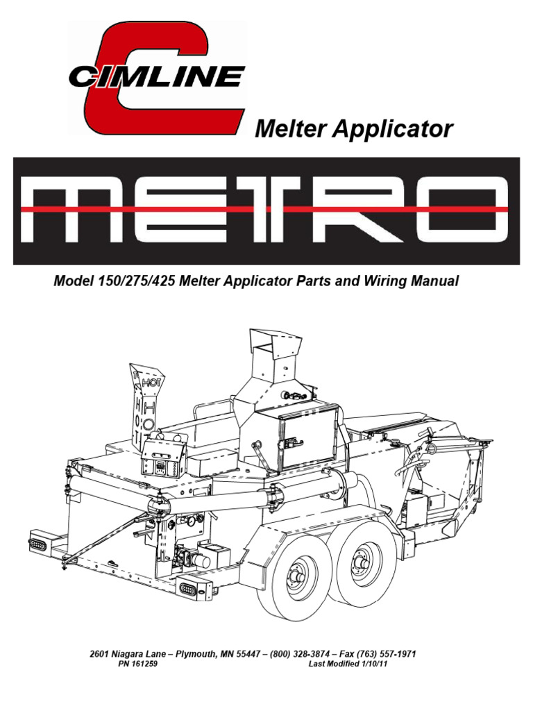Metro Applicator Parts and Wiring Manual 2 | PDF | Pipe (Fluid ...
